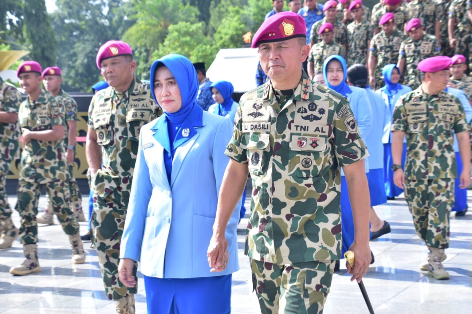 Danpasmar 1 Ikuti Ziarah dan Tabur Bunga Jelang HUT Ke-80 Korps Marinir